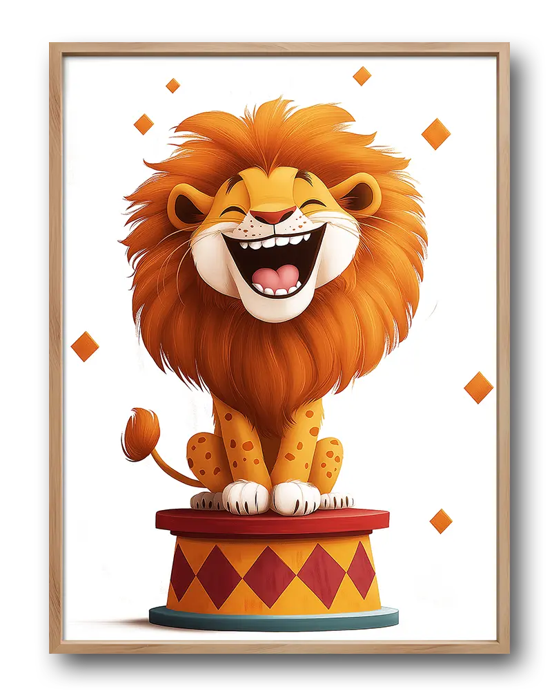 Circus Lion Poster - Digital Wall Art shop - Quality Poster