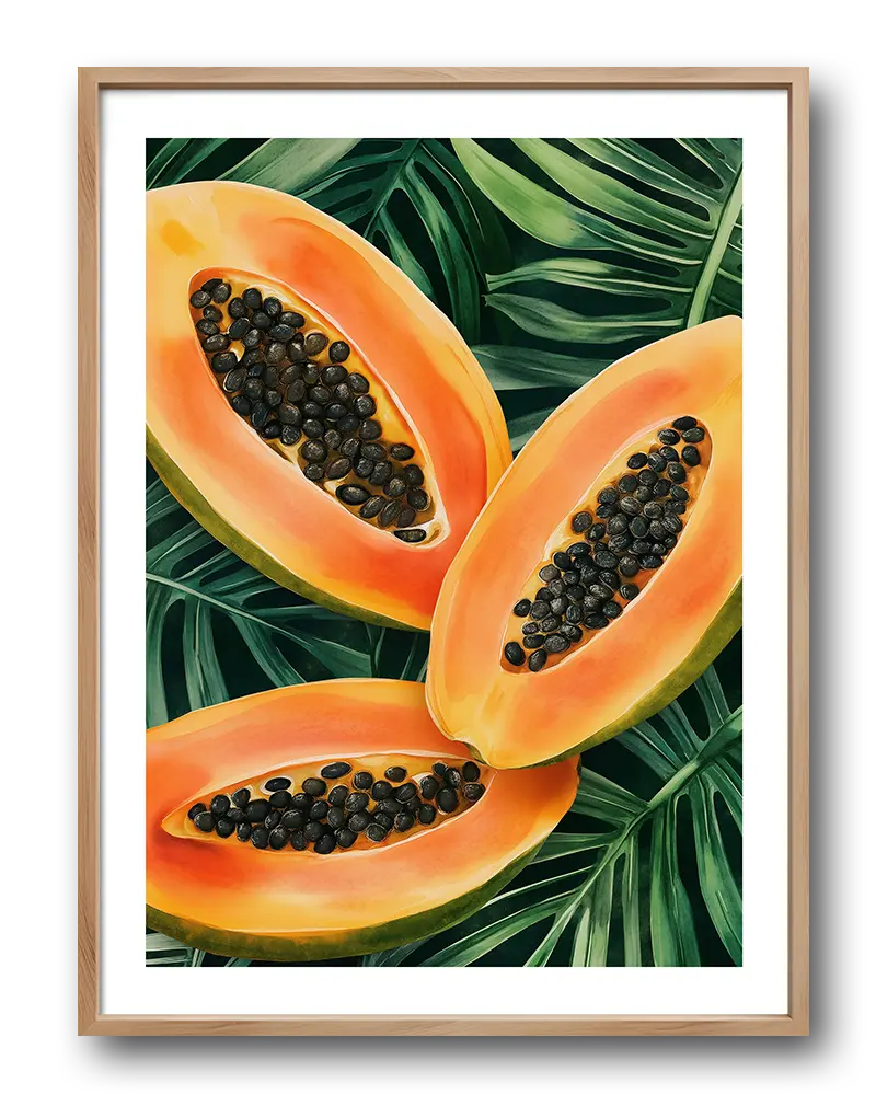 Papaya Tropic Poster - Digital Wall Art shop - Quality poster