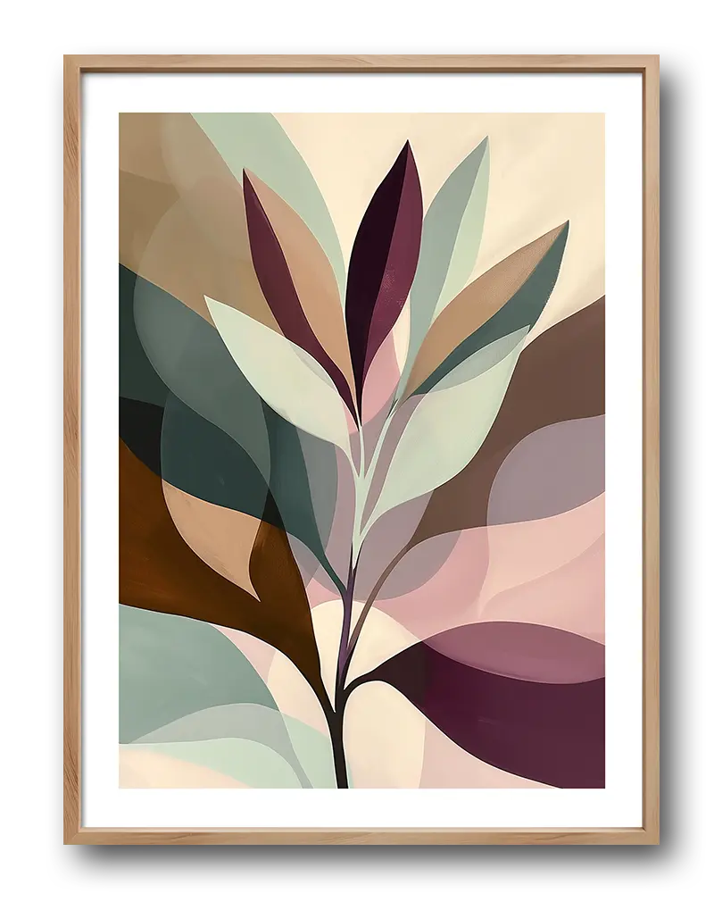 Pastel Foliage Poster - Digital Wall Art shop-Quality poster