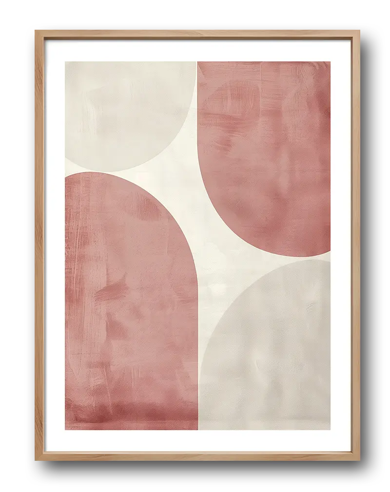 Pink and White Contrast Poster - Digital Wall Art shop -Quality poster