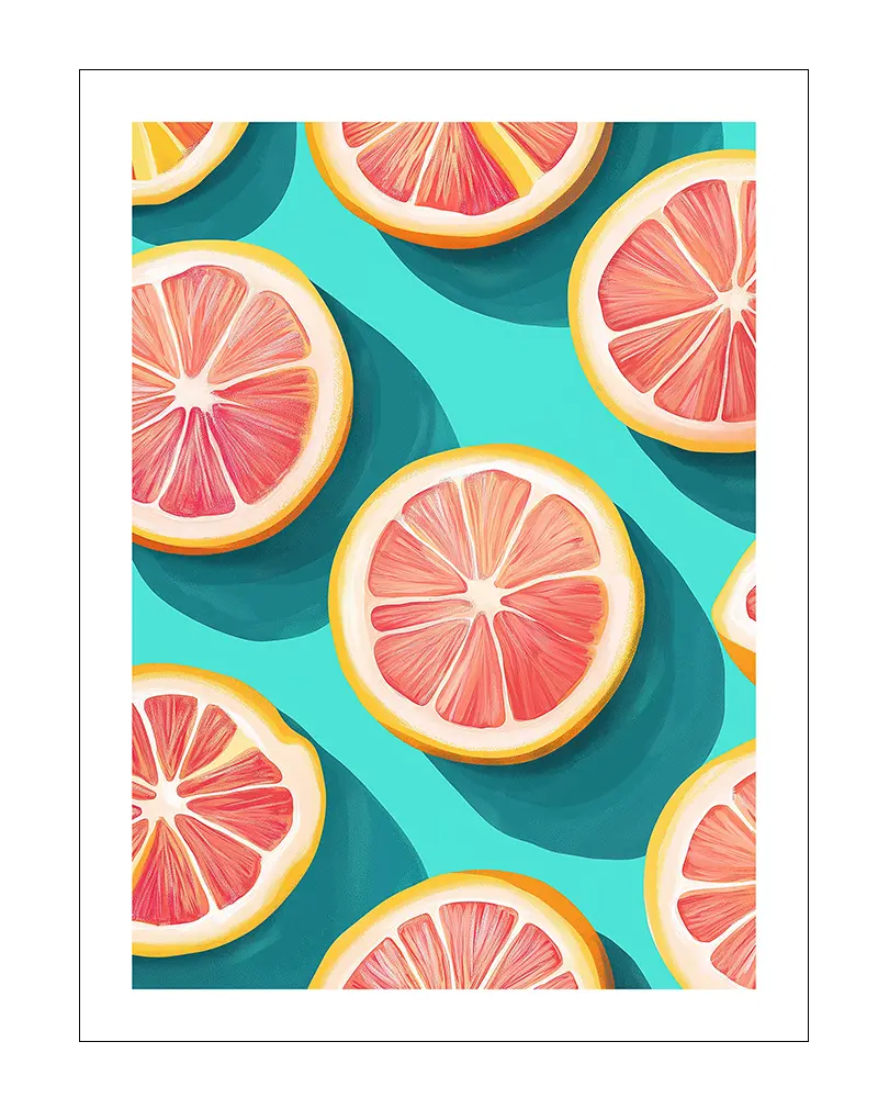 Grapefruit Vibes Poster - Digital Wall Art shop - Quality poster